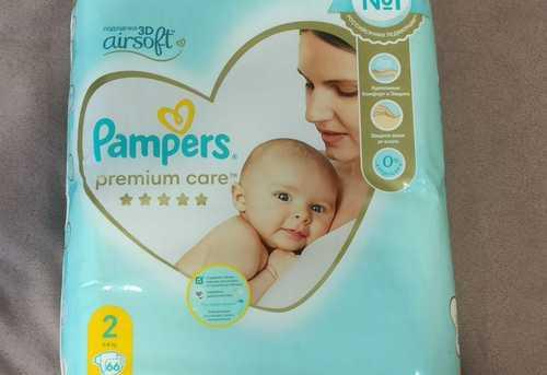 Подгузники 2 упаковки Pampers premium care 2