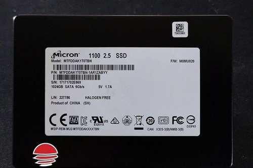 SSD Crucial Micron 1TB (1024 GB) sata3