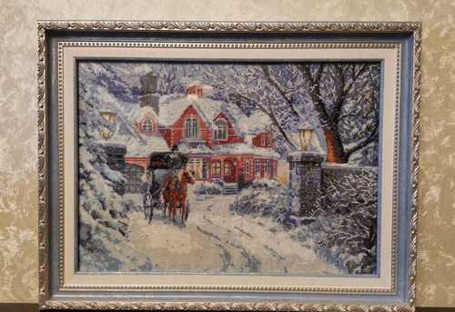 Картина вышивка крестом "Зима"
