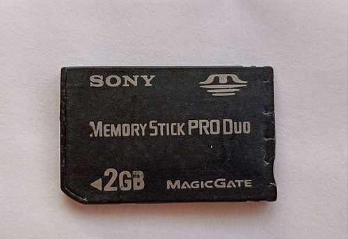 Карта памяти sony memory stick duo 2gb