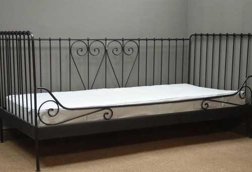 Кровать черная кованая IKEA meldal
