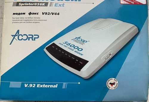 Внешний fax modem sprinter 56k