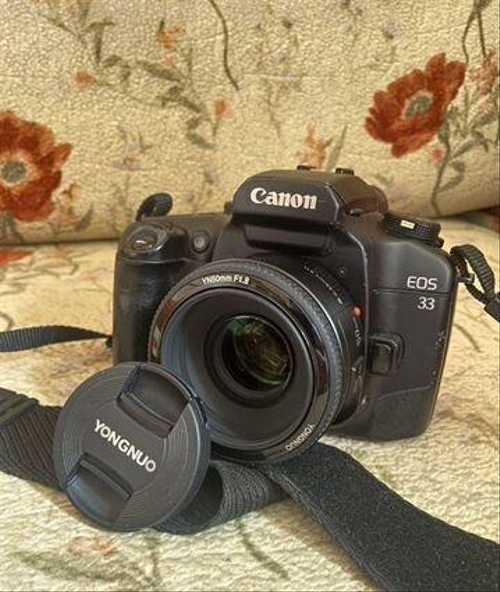 Пленочный фотоаппарат Canon eos 33 + yongnuo 50
