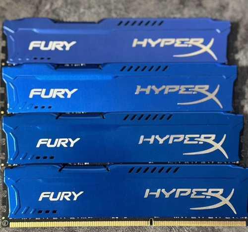 Оперативная память HyperX fury,DDR3 1600 мгц