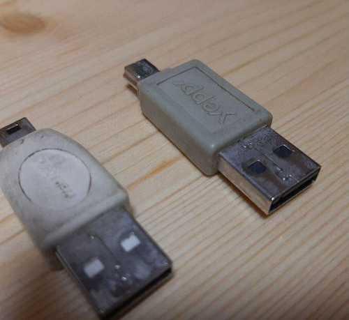 Переходник адаптер USB A male - USB mini B male