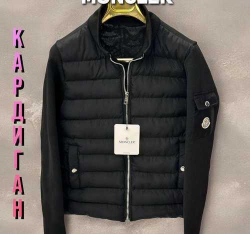 Чёрный кардиган Moncler повседневный