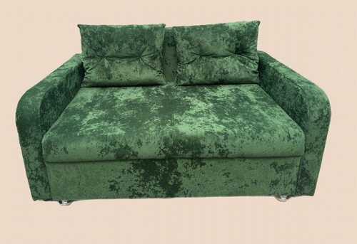 Диван-кровать Мини-Люкс (флок зеленый) 140 x 100