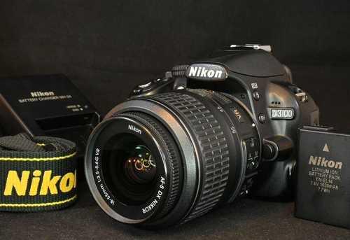 Nikon D3100 kit 18-55mm VR ED пробег 30000