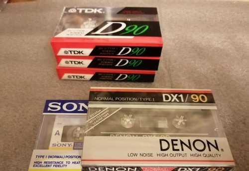 Аудиокассеты новые запечатанные sony. TDK. denon
