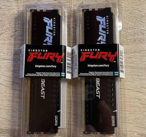 Оперативная память DDR5 Kingston Fury Beast 2x8gb