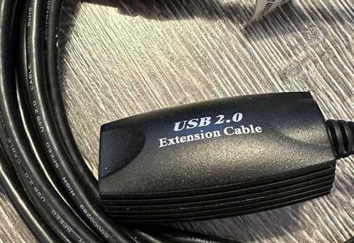 Позолоченный удлиннитель USB -5м