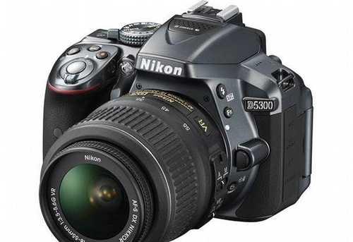 Nikon D5300(18-55мм G VR) +64гб+USB+Сумка+Коробка+