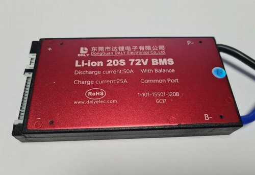 Плата контроля BMS Li-ion 21S 72V 30A