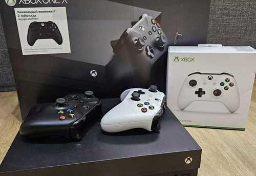 Xbox One X 1 tb, 2 джойстика