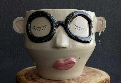 Чашка ваза кашпо керамика