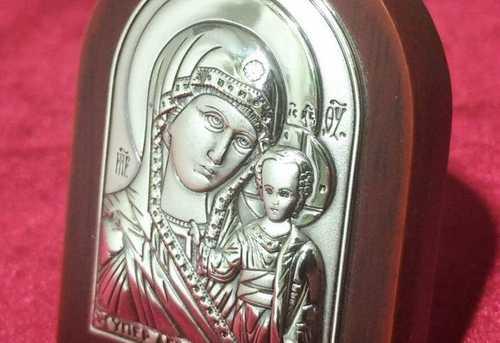 Греческая икона Богородицы Казанская, серебро