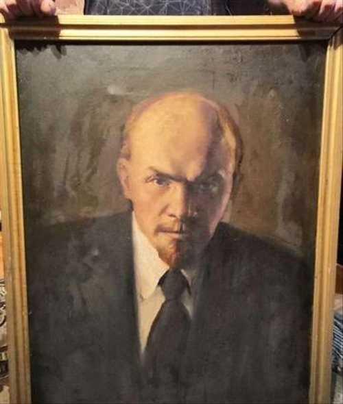 Портрет Ленина 1980 года худ. Кялбиев Т. А. О