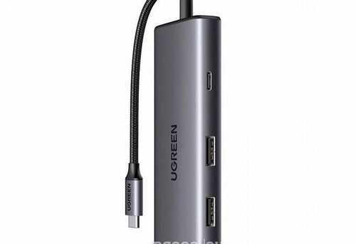 Конвертер Ugreen CM498 USB-C - hdmi2xUSB 3.2 A