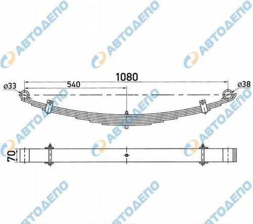 Рессора в сборе, передняя, 7 листов mazda titan ма