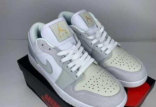 Кроссовки Nike AIR jordan 1 бело-серые