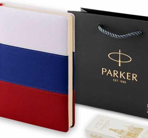 Подарочный набор: Шариковая ручка Parker Jotter   ежедневник, триколор