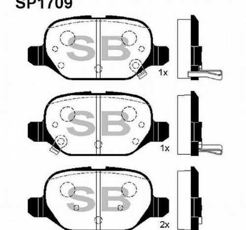 Колодки тормозные дисковые задние Серия:HI-Q fiat panda (312, 319)