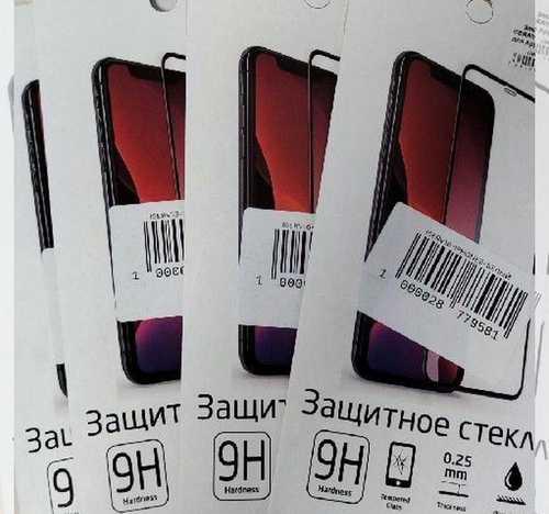 Защитное стекло для iPhone 6,7 белое, 4 шт