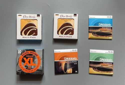 Струны для гитары D'Addario, dean markley