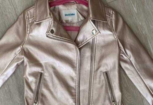 Куртка acoola 110 кожаная розовая золотая