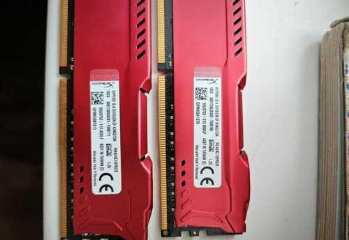 Оперативная память ddr4 hyperx fury 8gb 2шт