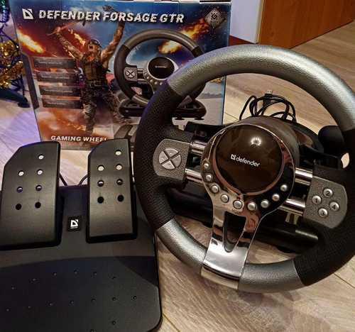 Игровой руль defender forsage GTR