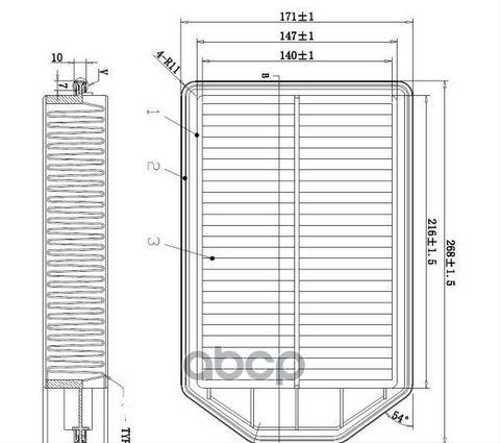 Фильтр воздушный DFA27002 double force