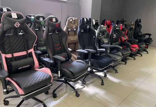 Игровые компьютерные кресла текстиль экокожа