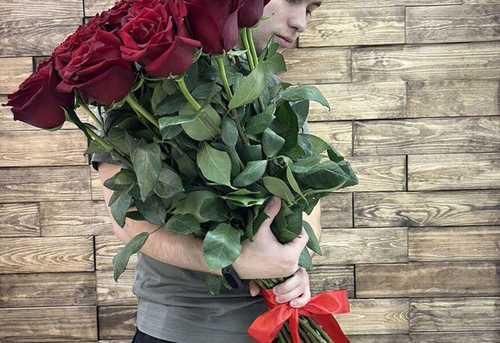 Крупные розы Эквадор премиум роза 100 см стойкая