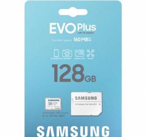 Карта памяти microsd samsung evo plus 128gb