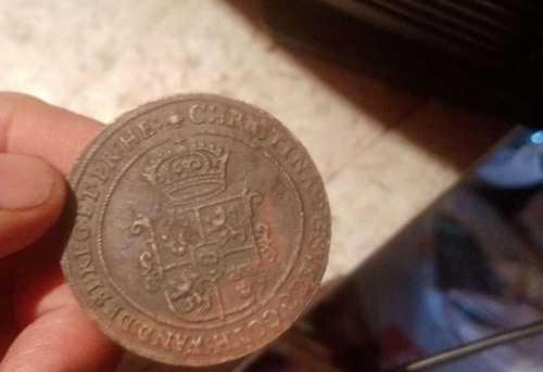 Монета Швеция 1 эре 1627 год