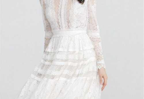 Кружевное платье белое