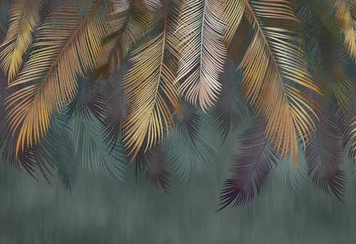 Фотообои 3d пальмовые листья