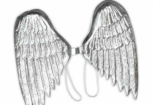 Крылья ангела серебряный пластик, размер 34*35 см