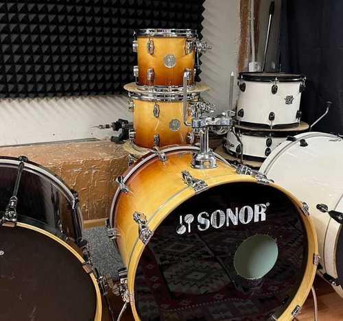 Sonor 3005 Maple со стойками и тарелками — ударные