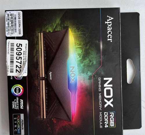 Оперативная память Apacer NOX RGB 32 гб