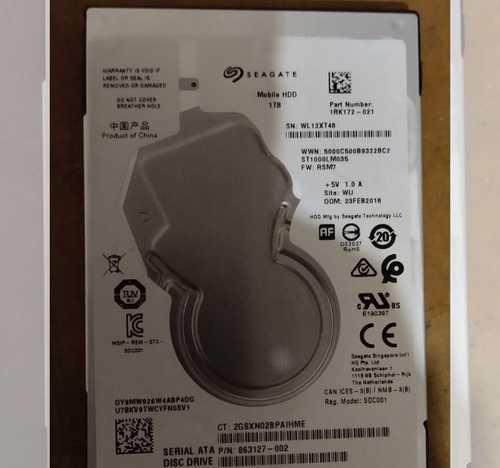 HDD 1Tb Seagate st1000lm035