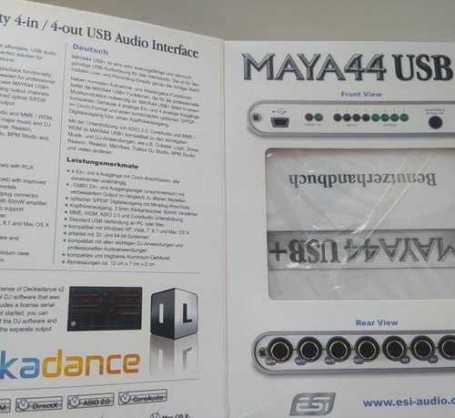 Внешняя звуковая карта ESI Maya 44 usb+