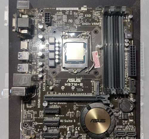 Материнская плата asus h97m-e