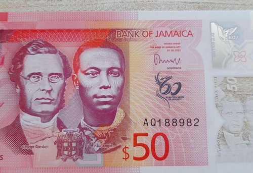 Банкнота Ямайка 50 долларов 2022г. UNC