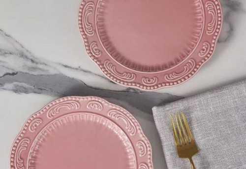 Тарелки IKEA розовые