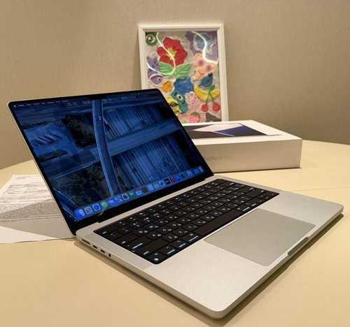 MacBook Pro 14 M1 16Gb 512Gb Silver чек с Ресторе