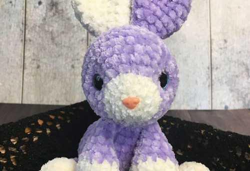 Игрушка Кролик с погремушкой Вельвет Фиолет