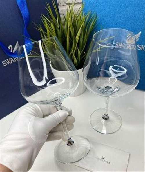 Бокалы Swarovski crys с кристалами lux для вина