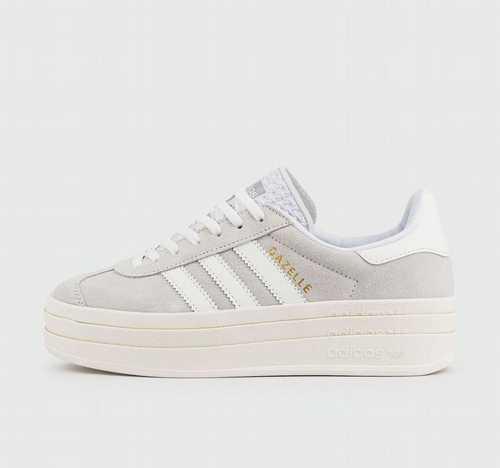 Кроссовки Adidas Gazelle Bold Grey / White Wmns